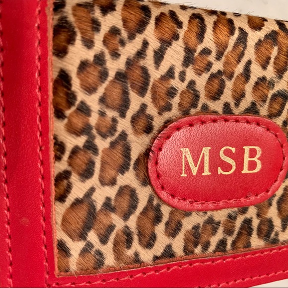 Jon Hart | Bags | Jon Hart Mink Cheetah Print Cherry Red Id Wallet ...